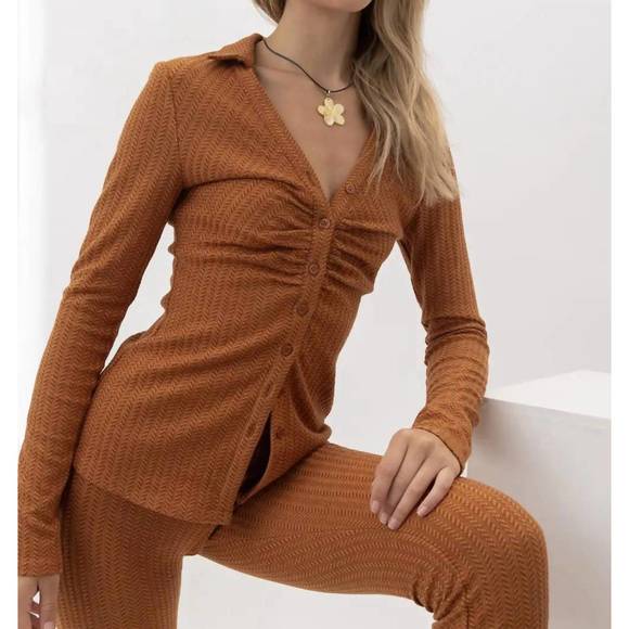 Pretty Garbage | Tops | New Pretty Garbage Knit Collared Top With Long ...